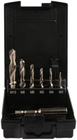 EXACT 7 Piece M10 HSS Combi Tap Set Combi Taps: M3; M4; M5; M6; M8; M10 ...
