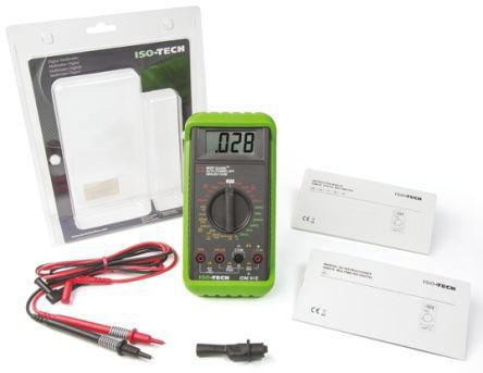 ISO-TECH IDM91E Handheld Digital Multimeter, 10A Ac 600V Ac 10A Dc 600V ...