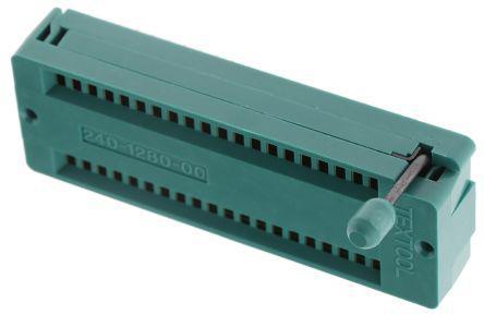 3M Textool 2.54mm Pitch Vertical 40 Way, Through Hole Closed Frame ZIF ...