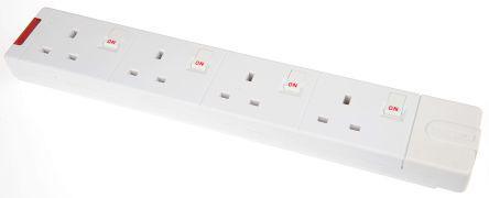 Masterplug SWG4-MP, Type G - British 4 Gang Extension Leads, 13A | SWG4 ...