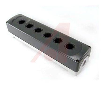 ABB Modular Push Button Enclosure, 6 Hole Grey, 22mm Diameter Plastic | MEP6-0 | ET13941225 ...