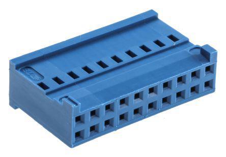 TE Connectivity AMPMODU HE13/HE14, 2.54mm Pitch, 20 Way, 2 Row Female ...