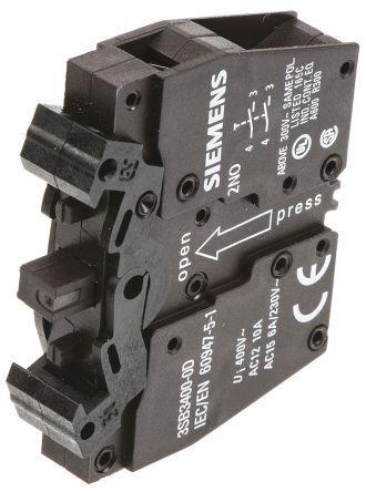 Siemens Siemens 3SB3 Contact Block 2NO Screw Terminal | 3SB3400-0D ...