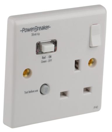 Powerbreaker K21WP-C 13A Passive RCD Socket | Enrgtech LTD